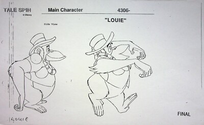Disney's TALESPIN 1989 Production Studio Copy DON CARNAGE Model Sheet ...