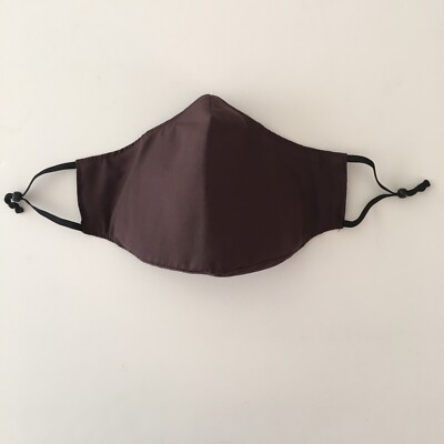 Handmade Adult Face Mask XL Adjustable Brown Solid nose wire chin piece ...