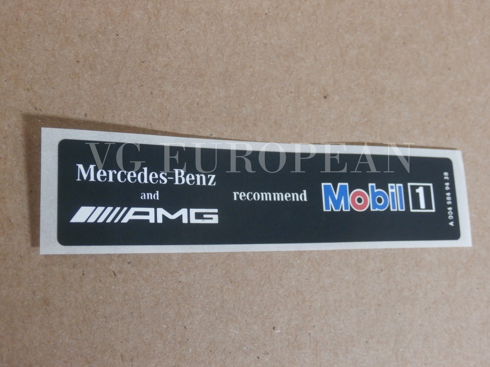 Mercedes-Benz Genuine AMG Mobil 1 Oil Sticker Label Decal NEW | eBay