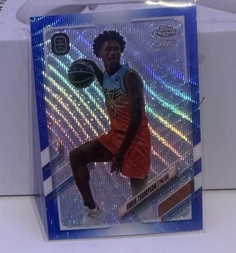 2021-22 Topps Chrome OTE Amen Thompson Rookie Blue Wave Refractor RC SP ...