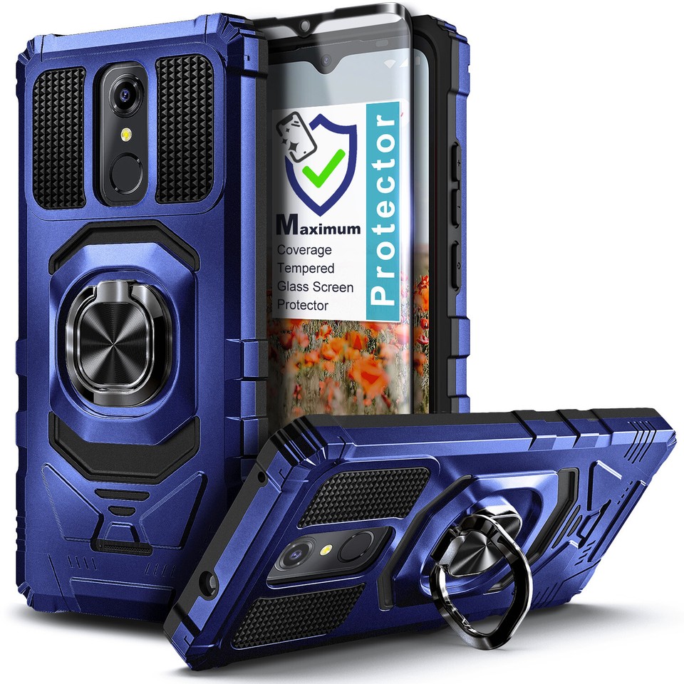 For Iris Connect (SH4650) Case Ring Stand Phone Cover + Tempered Glass ...