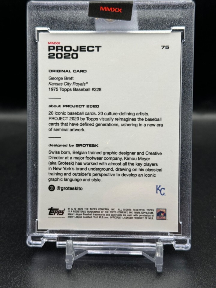 Topps Project 2020 Baseball Card #75 George Brett by Grotesk /5638 | eBay