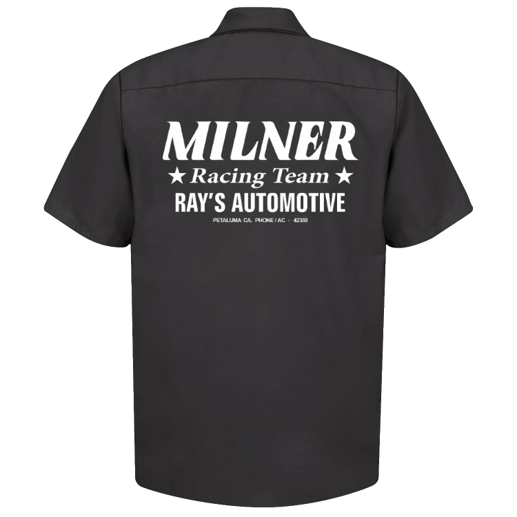 Milner Racing Team Black Button Down Shop Shirt American Graffiti AG ...