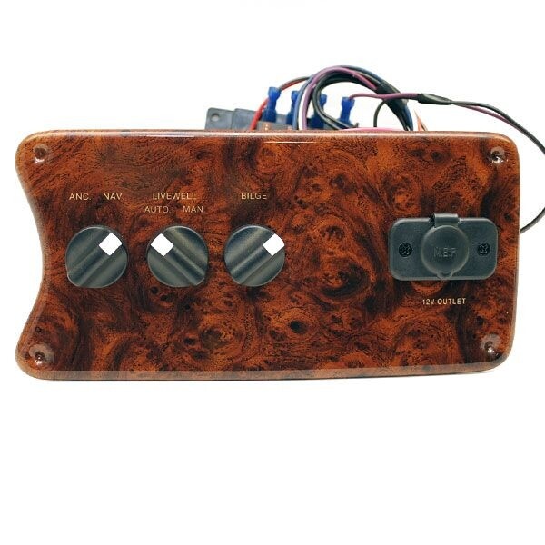 Sun Tracker Pontoon Boat Switch Panel 47821 | Woodgrain 10 x 5 Inch | eBay