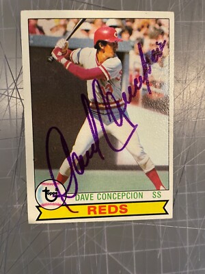 1979 TOPPS DAVE CONCEPCION CINCINNATI REDS SIGNED BASEBALL CARD EX/MT ...