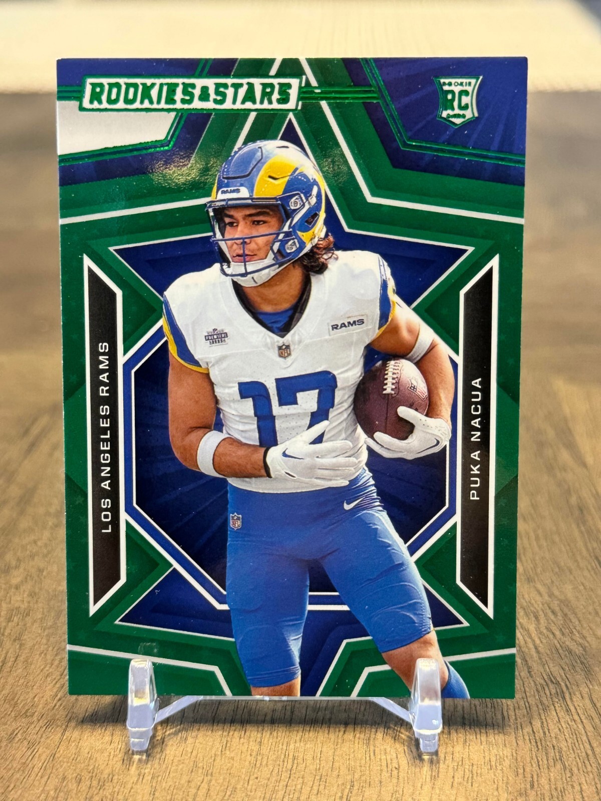 Puka Nacua, GREEN ROOKIE CARD - 2023 Panini Rookies & Stars #158 - LA ...