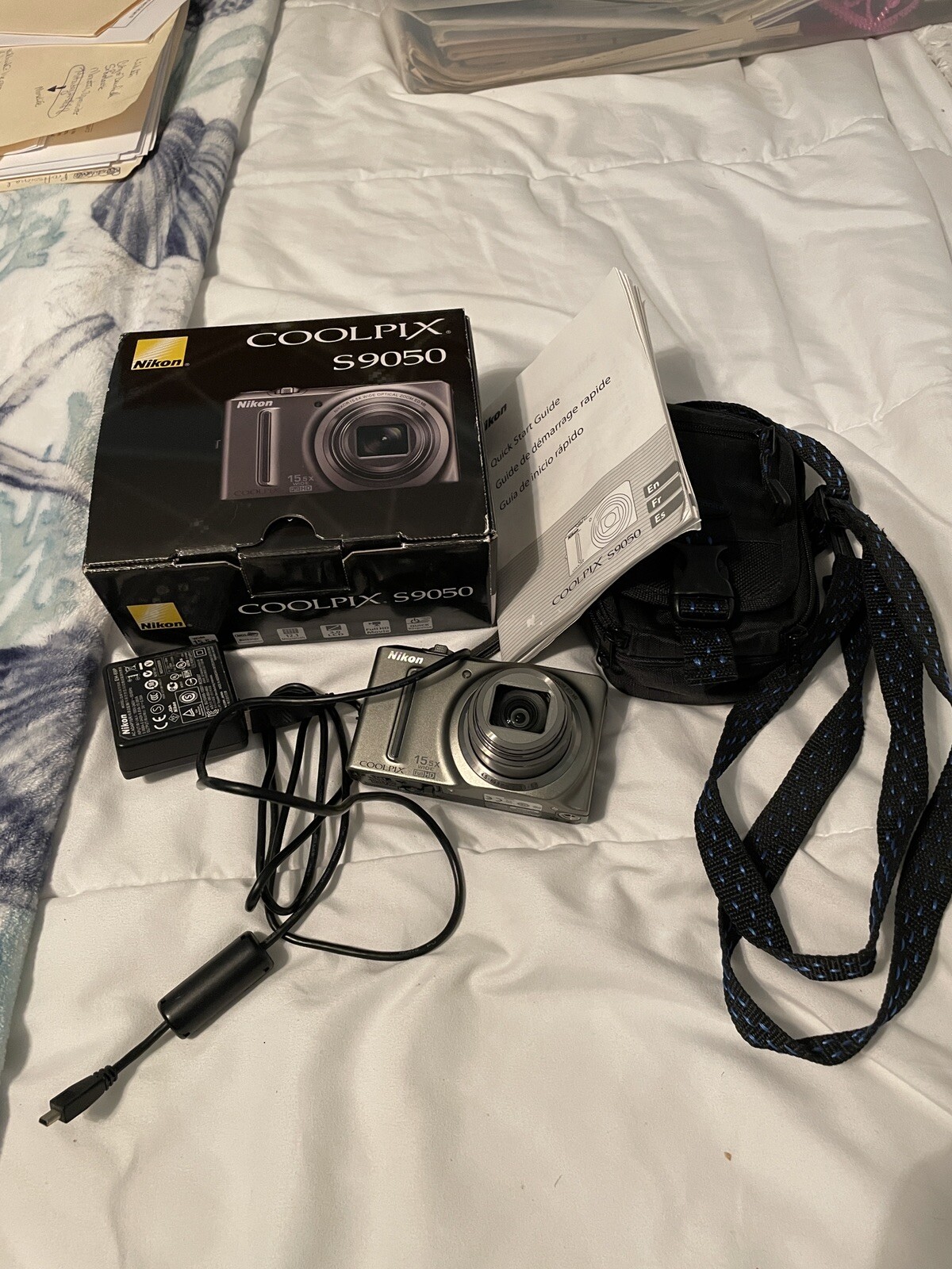 Nikon COOLPIX S9050 Silver Digicam Digital Camera W/Charger, Battery ...