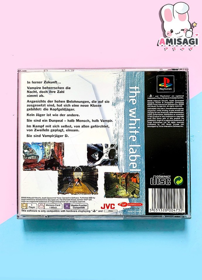 Vampire Hunter D - PS1 Spiel Sony PlayStation 1 Retro Anime PAL ...