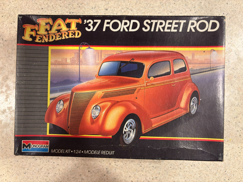 FAT FENDERED 1937 FORD STREET ROD MODEL KIT MONOGRAM 1/24 PARTS ONLY ...
