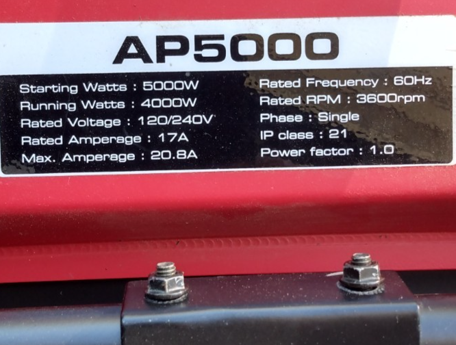 A-iPower AP5000 Generator – 5000W Gas, Portable, Ready for Any Job! | eBay