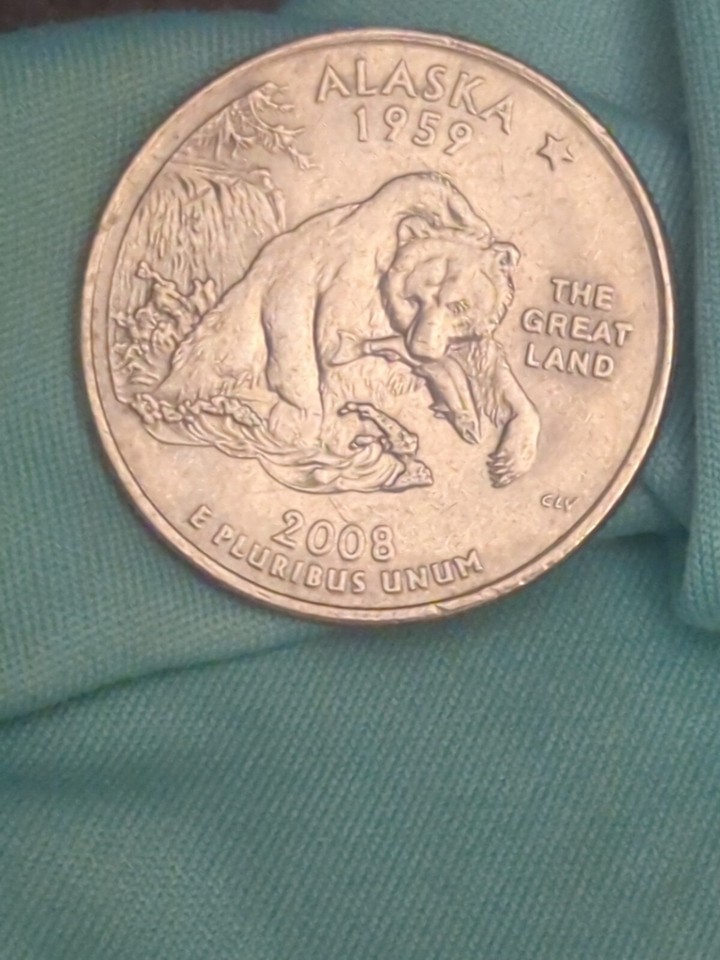 2008 P Alaska quarter Rim Error Rev Letter Errors | eBay