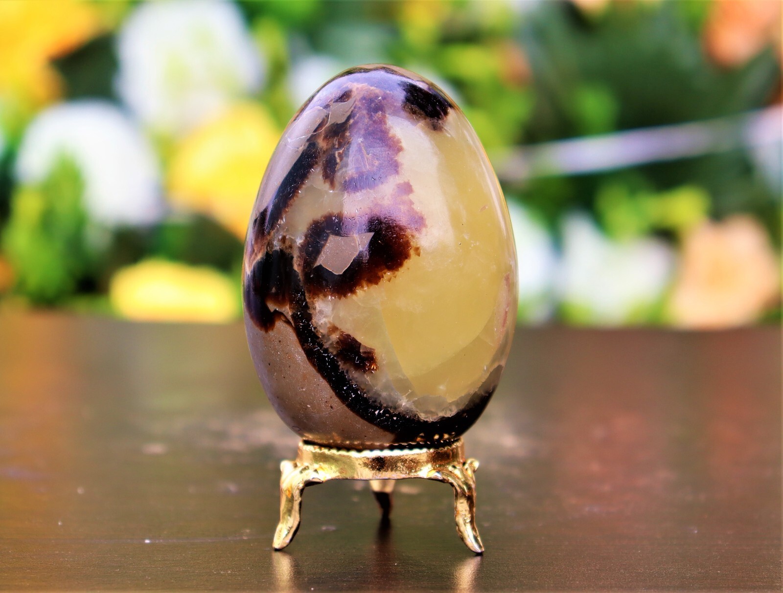 70MM Yellow Septarian Egg Septaria Septeyre Chakra Crystal Healing ...