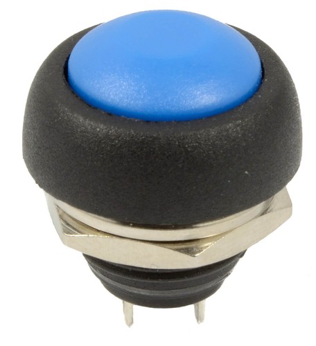 1 pz NUOVO pulsante blu 12 V pulsante momentaneo interruttore corno ...