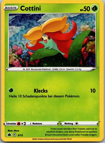 Pokemon Cottini 3/15 Holo McDonald's-Serie 2022 (Schwert / Schild ...