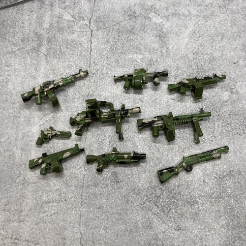 Multipack Jungle Camo Soldier Gun Lot Accessory for Minifigures C1gc01 ...