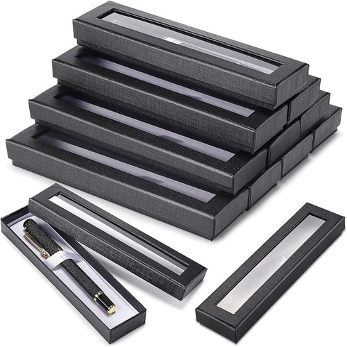 5X(20PCS Empty Pen Gift Box with Clear Lid, Cardboard Pen Case, Pen3261 ...