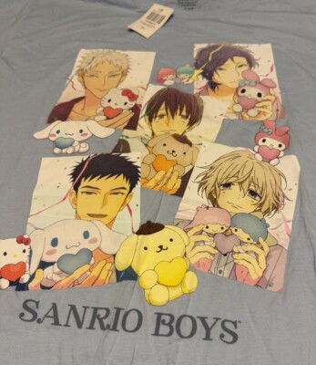 Sanrio Boys Hot Topic Anime Tee T-Shirt Men Size 2XL New NWT Blue Hello ...