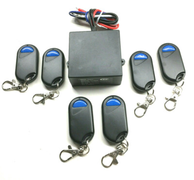 MSD 315mHz 24V out 30A MOMENTARY RELAY switch with 6 wireless remotes ...