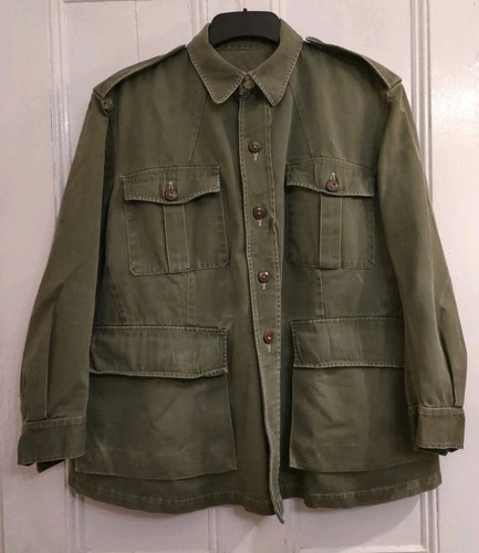 Genuine Vintage Canadian Army Jungle Green Bush Jacket READ DESCRIPTION ...