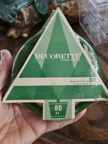 New In Pack Vintage 3M Decorette Gift Ribbon Green Giftwrap Crafts 80 ...