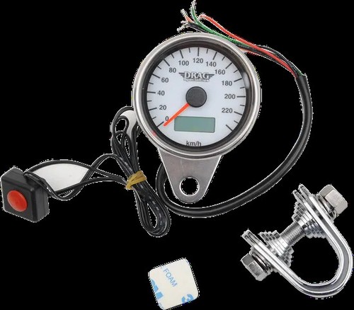 DS White Face Programmable Mini Electric Speedo Odo Kph Road King ...