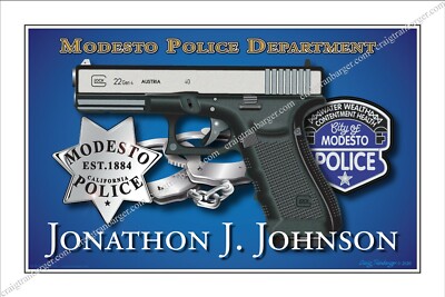 Police,Modesto,Department,Sheriff,Retirement,Promotion,badge,gift | eBay