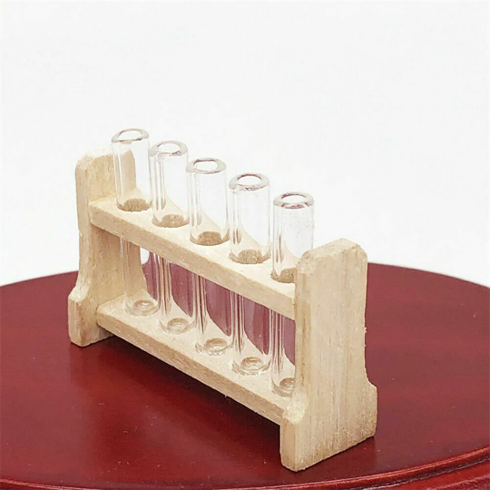 1:12 Dollhouse Miniature Test Tube Rack Lab science pharmacy Laboratory ...
