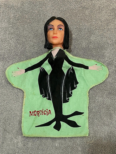 Rare! 1960's TV Show The Addams Family MORTICIA Hand PUPPET Ideal Toys ...