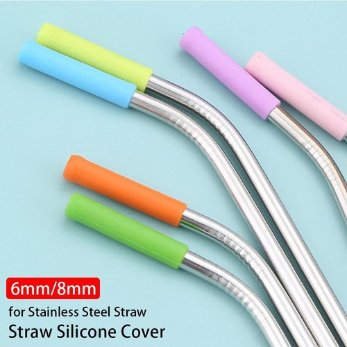 4Pcs Tongue Anti-scalding Straw Tip Cover Straw Cap for Stainless Steel ...