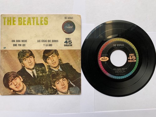 THE BEATLES RARE S "UNA DURA NOCHE" EX 45565 RARE MUSART EP MEXICO ...