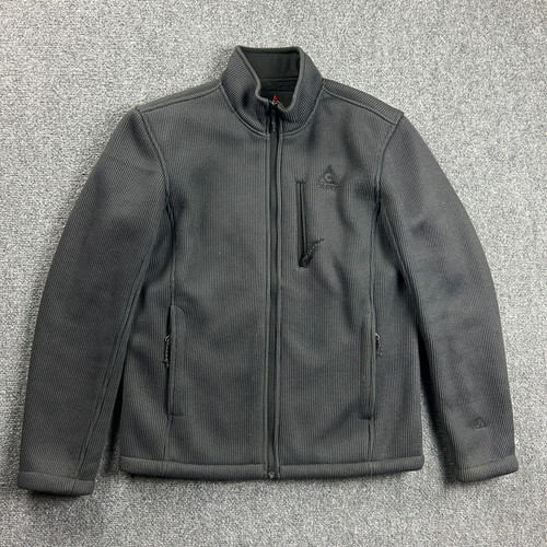 Gerry Jacket Mens Large Gray Full Zip Rib Knit Mock Neck Sherpa Lined ...