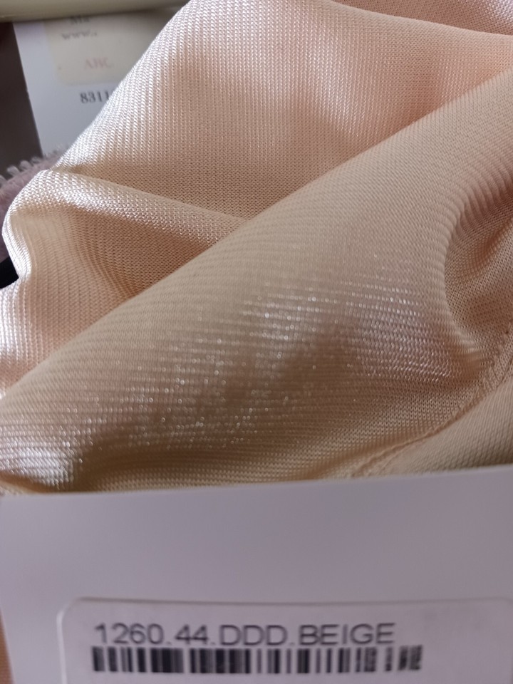 Almost V Mastectomy Bra Size 44 DDD Women's Beige Wireless Back Closure ...