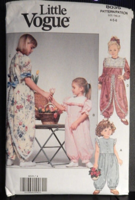 Little Vogue girl's pattern 8035 size 4-5-6 uncut | eBay
