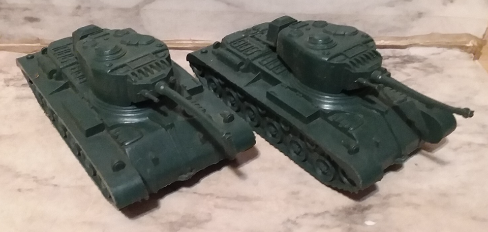 MARX Battleground WWII Playset GERMAN & US ARMY Tanks, Soldiers ...