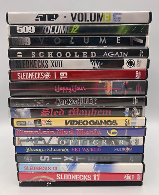 Lot 17 SNOWMOBILE DVDS Happy Hour, 509, Slednecks, Optigrab, Sled ...