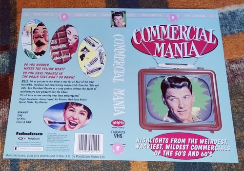 Original sell thru Post cert sample VHS Video Sleeve Cover Commercial ...