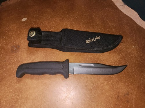 Vintage 1994 Buck USA 619 Woodsmate Fixed Blade Bowie Knife W/Sheath | eBay