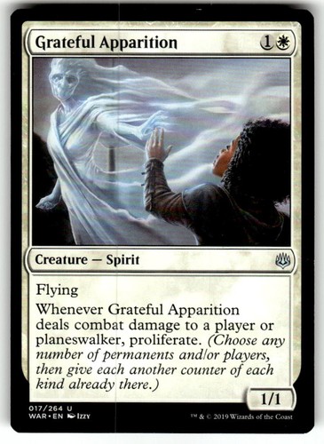 Grateful Apparition War of the Spark Regular MTG | eBay