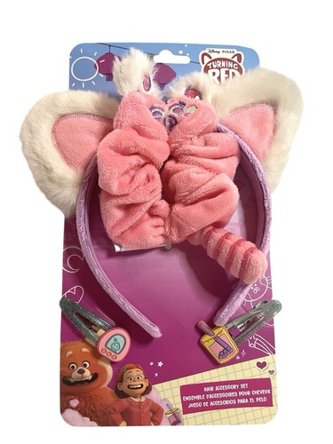 Disney TURNING RED 4 Piece Scrunchie Headband Barrettes Hair ...