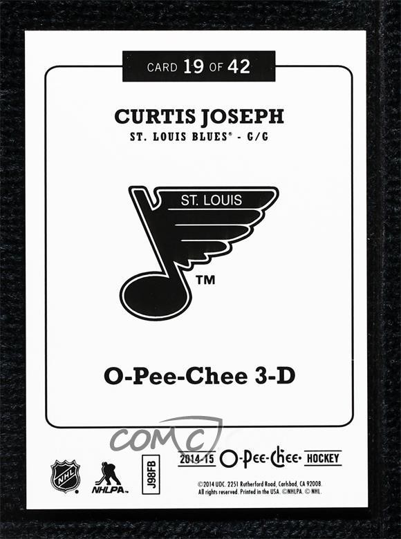 2014-15 O-Pee-Chee OPC 3-D Curtis Joseph #19 | eBay