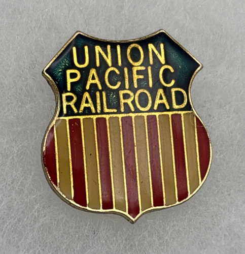 Union Pacific Railroad Shield Lapel Pin Tie Tack Badge UP Train Logo ...