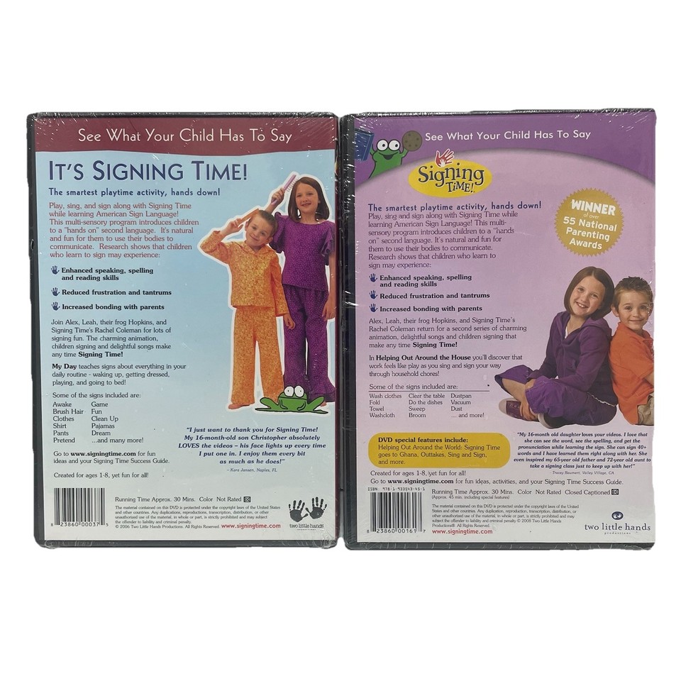 New DVD Lot Signing Time Tv Series Children Learning Sign Language ...