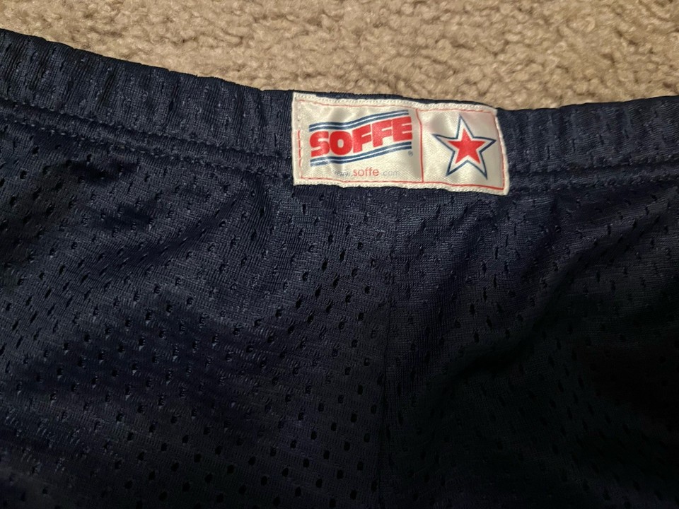 Navy Blue Booty Shorts S Soffe Workout Sporty Gym Dance Running Mesh ...