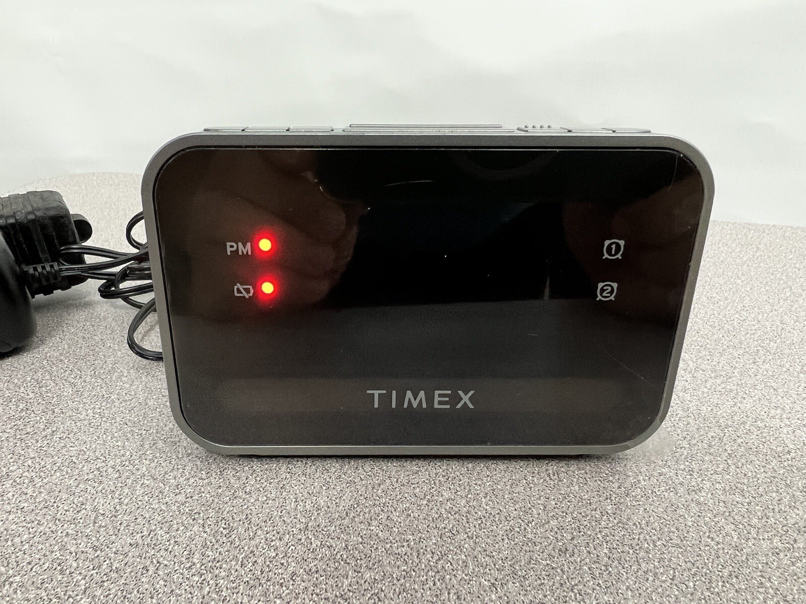 Timex Bedside Dual Alarm Clock with USB Charging Nightlight Snooze Bar ...