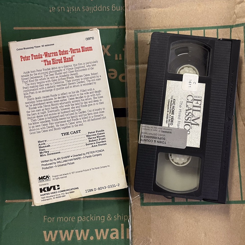 RARE Hired Hand (VHS, 1971) Peter Fonda, Warren Oates Verna Bloom Film ...