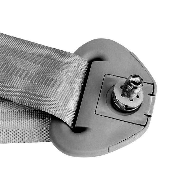 1 Set Gray Car Adjustable Retractable 3 Point Safety Seat Belt Straps ...