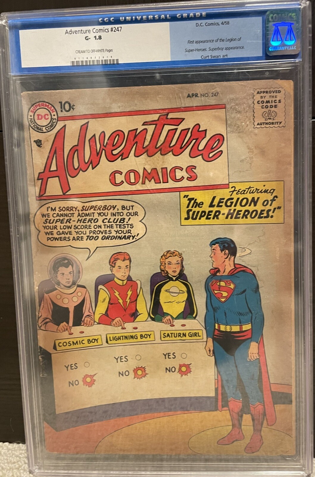 Adventure Comics #247 CGC 1.8 Unrestored 1st Appearance Legion Of ...