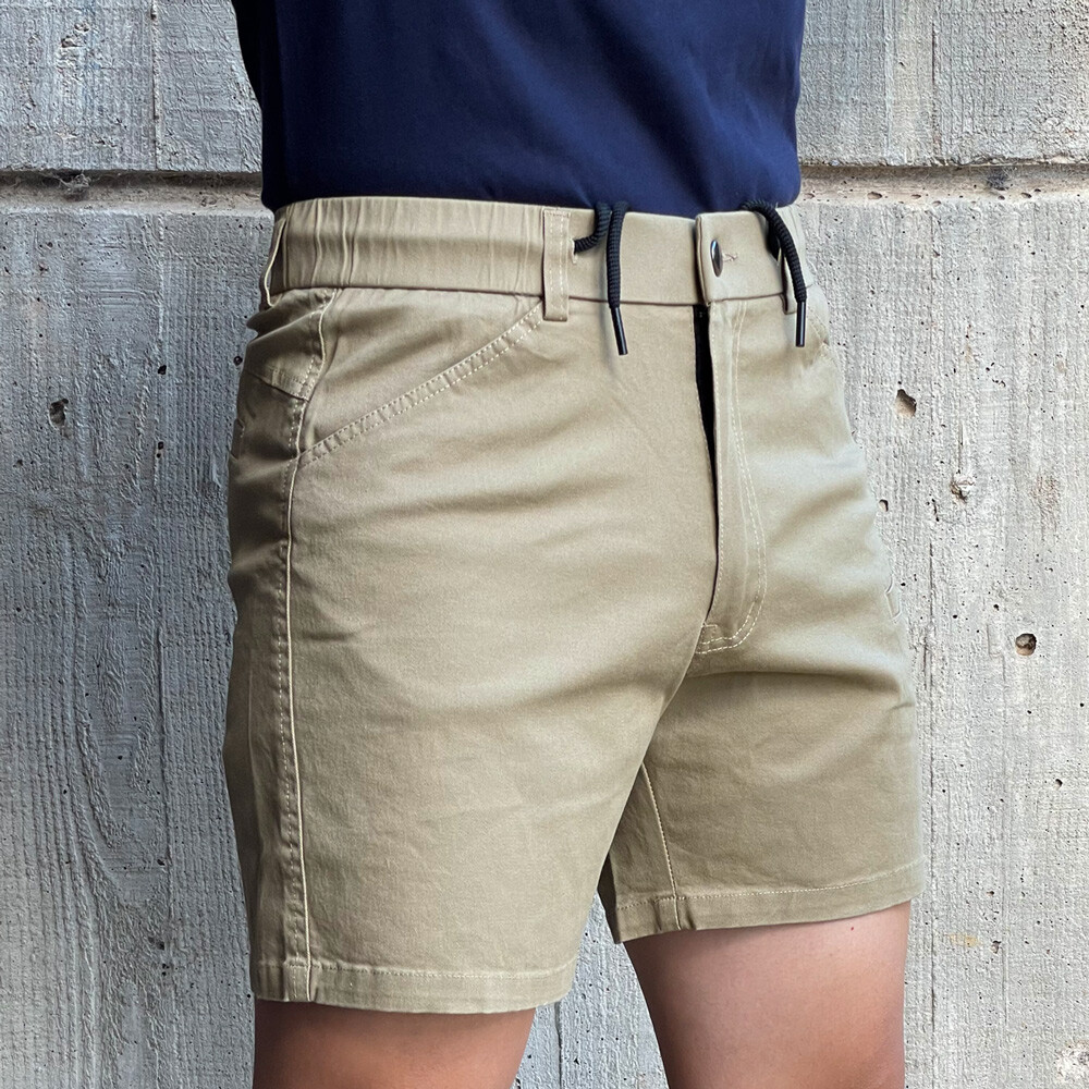 Stubbies Shorts Ruggers Stretchy Cotton Drill Elastic Waistband Work ...