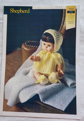 Shepherd Knitting Pattern 2080 - Baby Dolls Layette - As New | eBay ...