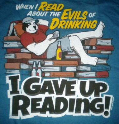 Read Evils Drinking Gave Up Reading Big Dogs Tee Shirt L XL 2X 3X 4X ...
